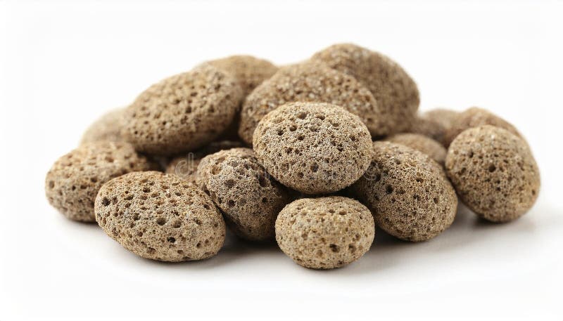Pile of Pumice Stones Isolated on White Backdrop. Natural Material ...