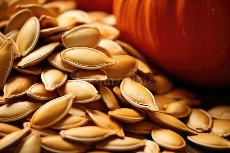 Pile of Pumpkin Seeds stock illustration. Illustration of carve - 295191579
