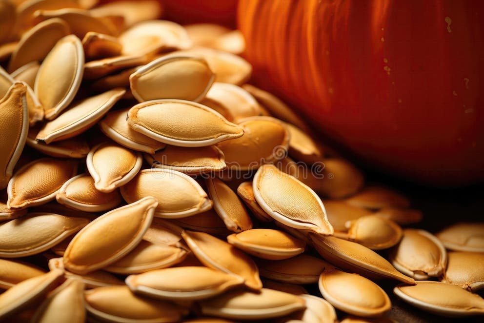 Pile of Pumpkin Seeds stock illustration. Illustration of carve - 295191579