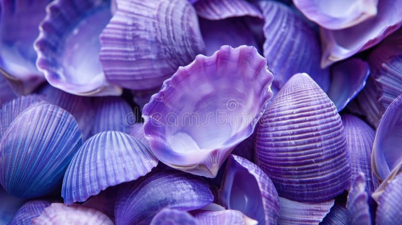 A Pile of Purple Shells, Beautiful, Exquisite Stock Illustration ...