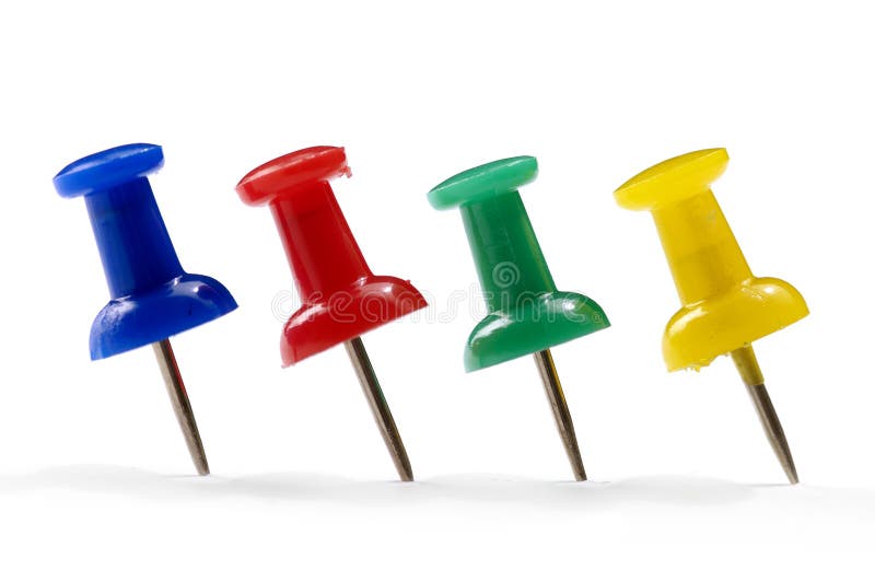 Pushpins marking a route stock photo. Image of concept - 1202664