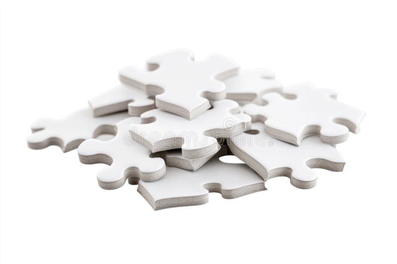 A Pile of Puzzle Pieces Stacked on Top of Each Other, Perfect for ...