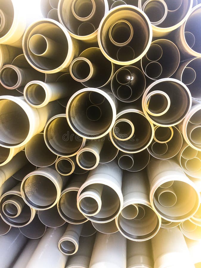 Pile of Pvc Pipes in an Interesting Pattern with Golden Light Stock ...