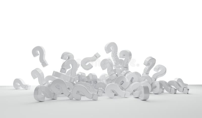 Pile of Questions Marks 3d Render 3d-illustration Stock Illustration ...