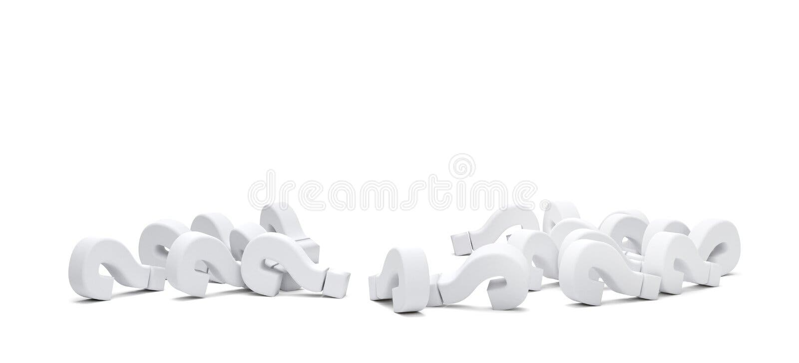 3D Render of ANY QUESTIONS? Business Concept Stock Illustration ...