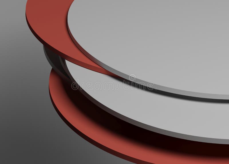 Pile of Random Shifted Discs, Abstract 3 D Stock Illustration ...