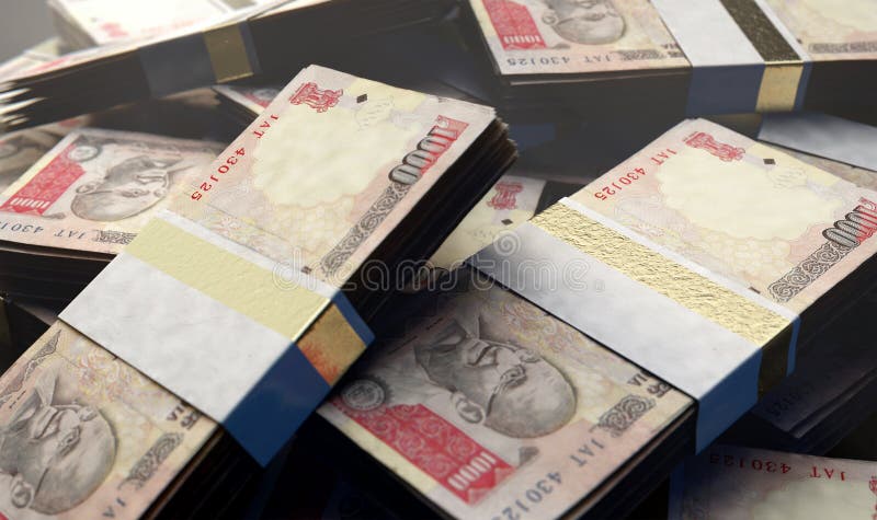 Bundles of Indian rupees stock image. Image of cash - 100892361