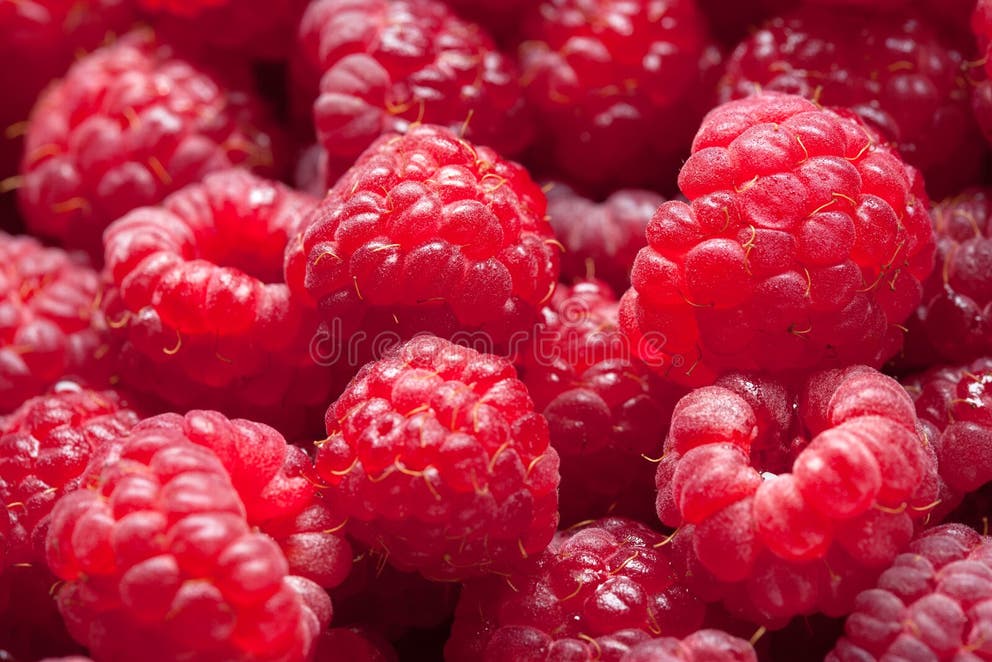 Pile of Raspberry Macro Closeup Image Stock Image - Image of sweet ...