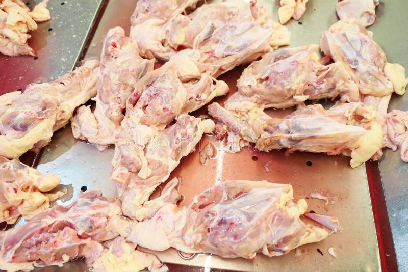 Raw chicken carcasses stock image. Image of market, food - 135351185
