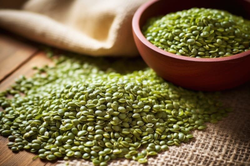 Pile of Raw Green Coffee Beans Ready for Roasting Stock Image - Image ...