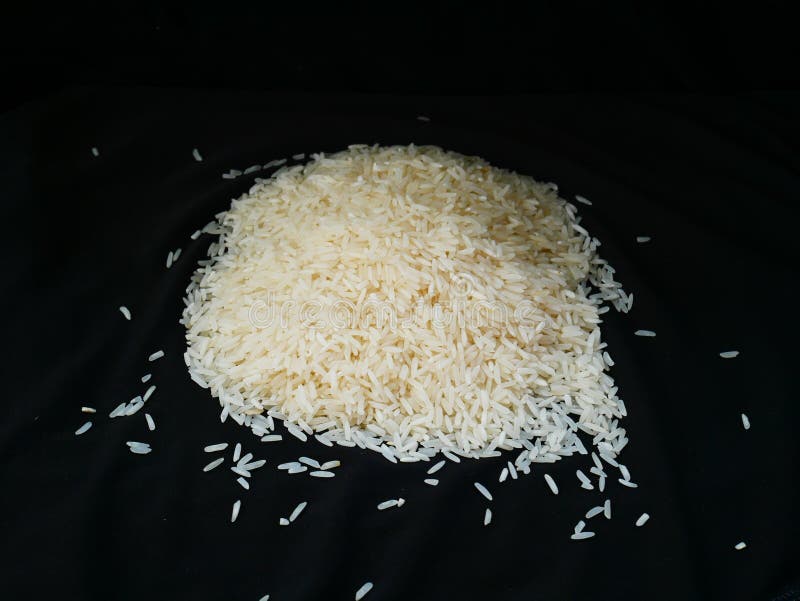 Long Grain Rice. Cereal, Uncooked Organic Rice Stock Image - Image of ...