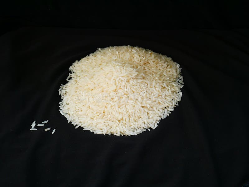 Long Grain Rice. Cereal, Uncooked Organic Rice Stock Photo - Image of ...