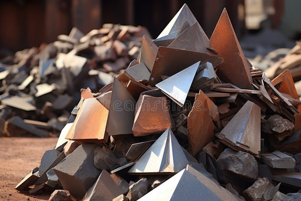 Pile of Raw Metal Materials Ready for Processing Stock Illustration ...