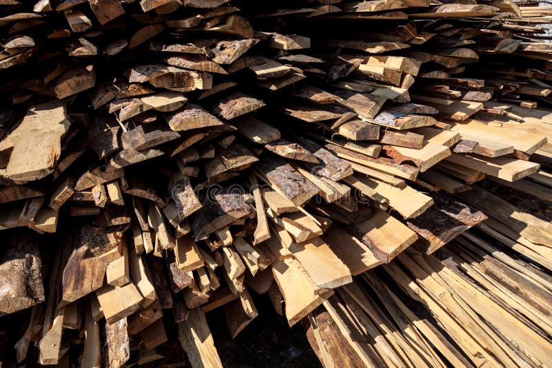 Pile of Raw Planks of Pine Wood Stock Photo - Image of nature, board ...