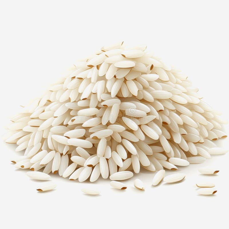 Pile of Raw White Rice Grains on a Light Background Showcasing the ...