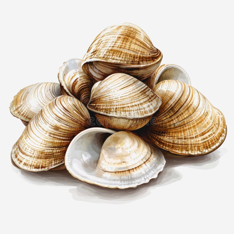A Pile of Realistic Sea Shells Displaying Striking Patterns and ...