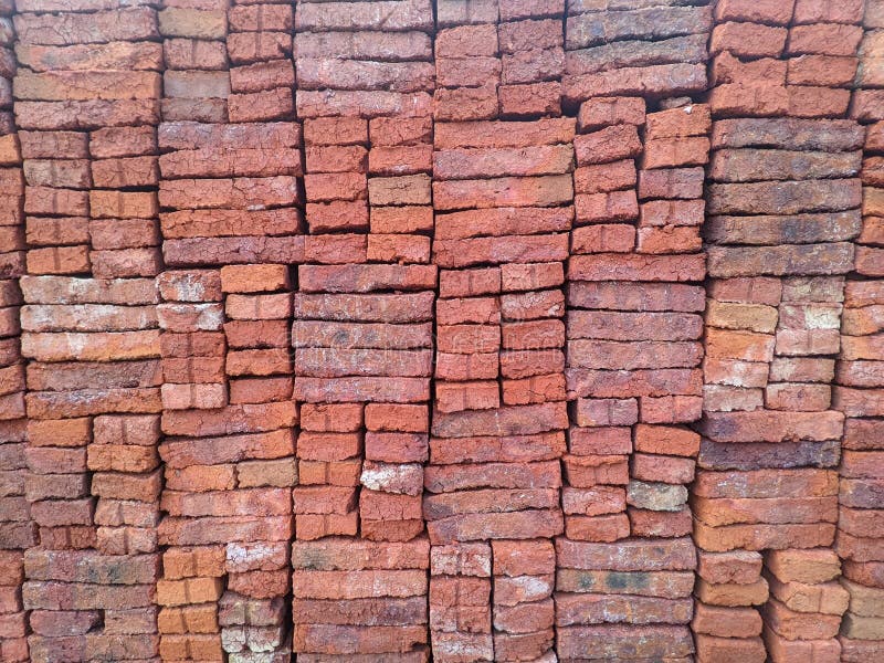 Pile of Red Bricks Made from Burnt Clay 13 Stock Photo - Image of pile ...