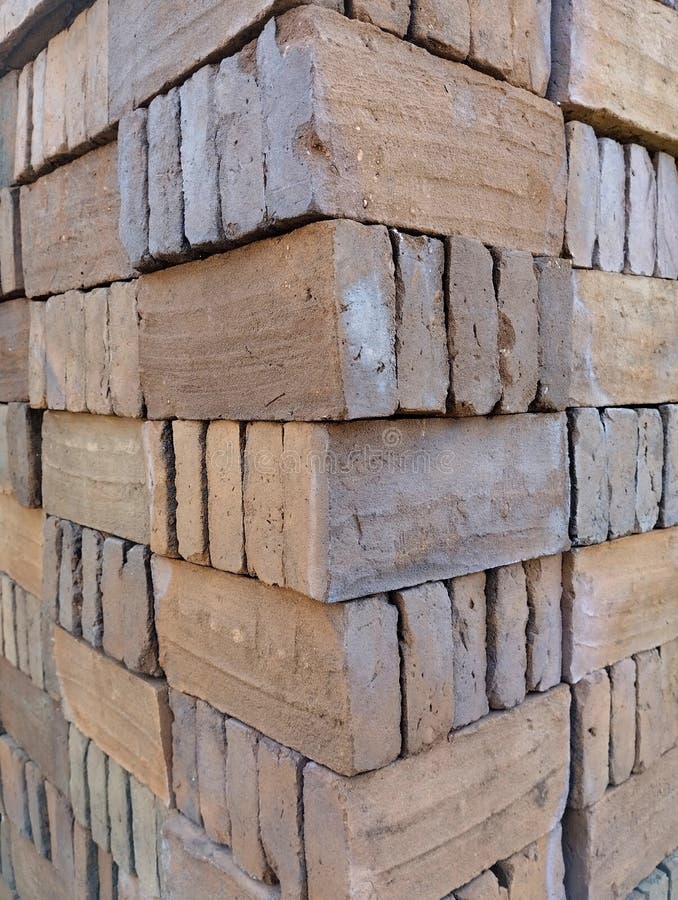 Pile of red bricks stock image. Image of cobblestone - 292239385