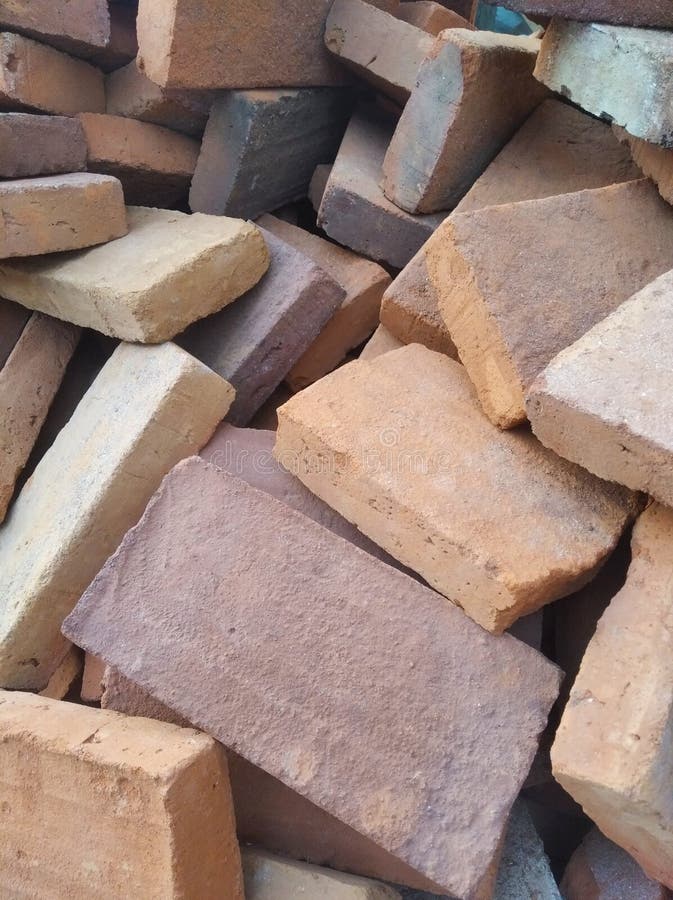 Pile of Red Bricks To Build a House, Bricks from Indonesia Stock Image ...