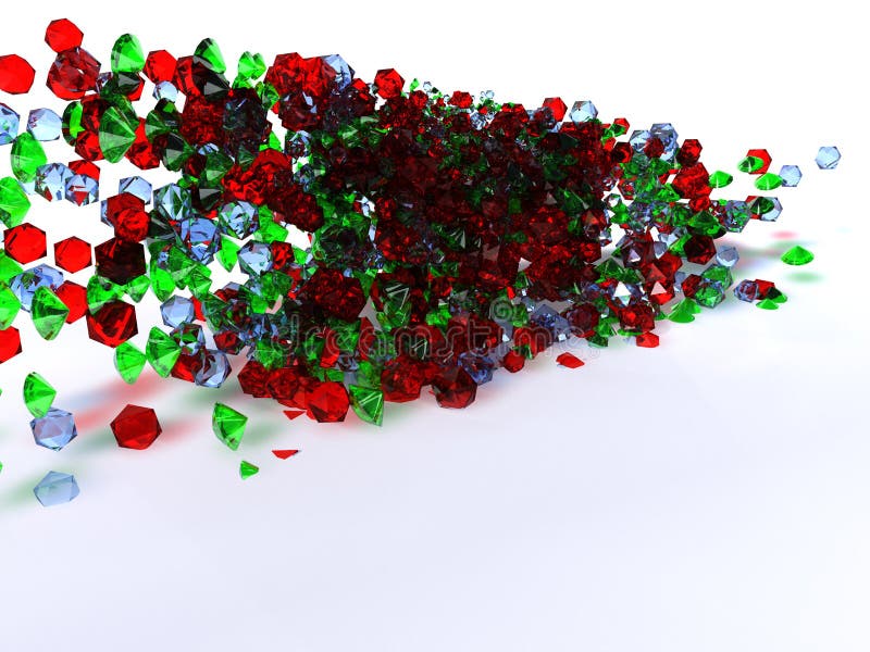 Pile of red and green gems stock illustration. Illustration of colors ...