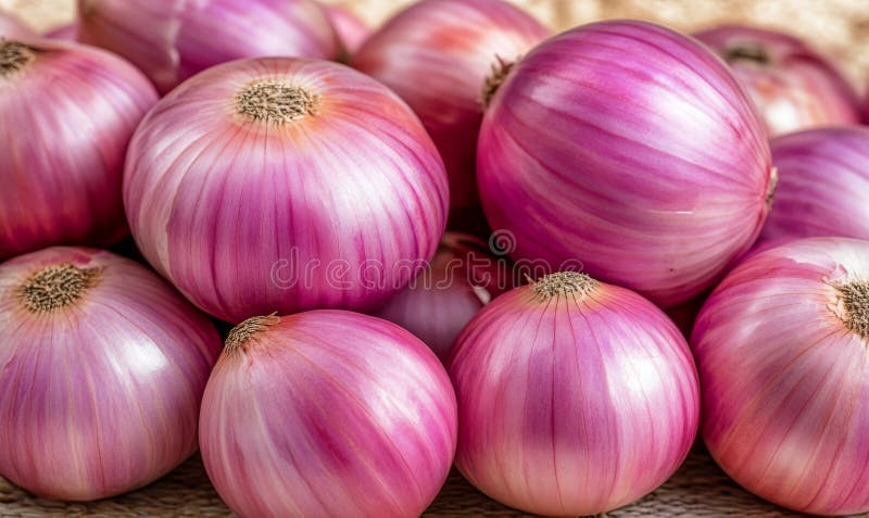 A Pile of Red Onions is Stacked on Top of Each Other Stock Photo ...