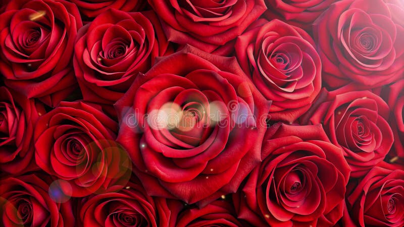 Pile of Red Roses with Shining Sunlight Stock Footage - Video of ...