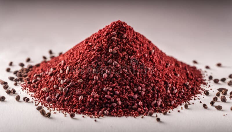 A Pile of Red Spices on a White Surface Stock Illustration ...