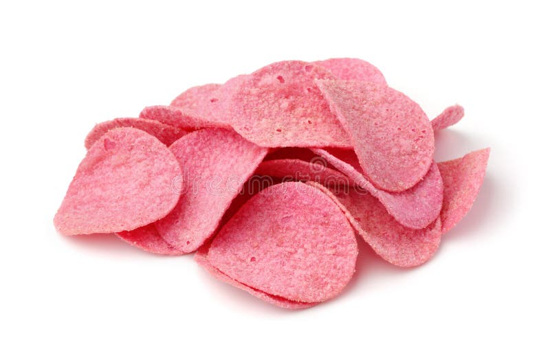 Pile of Red Vegetable Chips Stock Image - Image of pink, potato: 351012639
