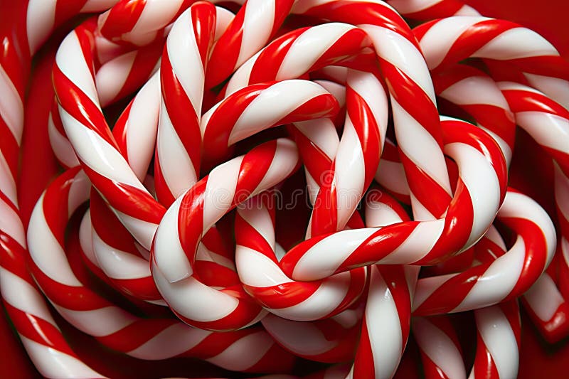 A Pile of Red and White Candy Canes Created with Generative AI ...