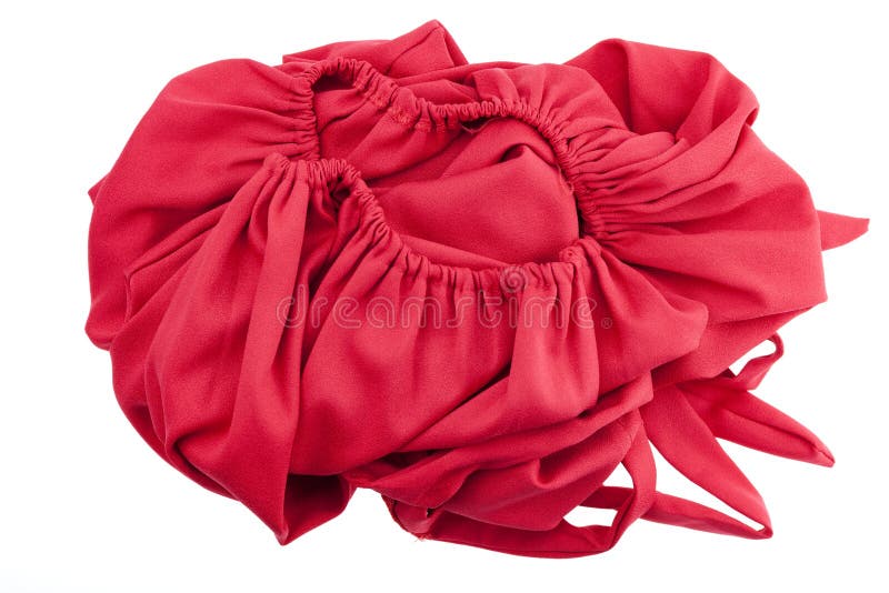 Pile Red Women Cloth Isolated on White Background. Stock Photo - Image ...