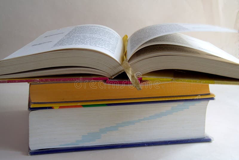Pile of Reference Books stock photo. Image of reference - 215104966