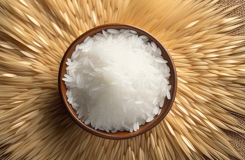 A pile of rice, top view stock illustration. Illustration of uncooked ...