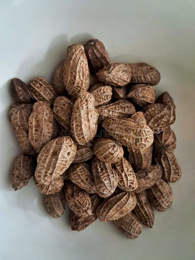 Pile of Ripe Peanuts on a White Background Stock Photo - Image of small ...