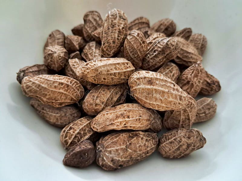 Pile of Ripe Peanuts on a White Background Stock Image - Image of round ...