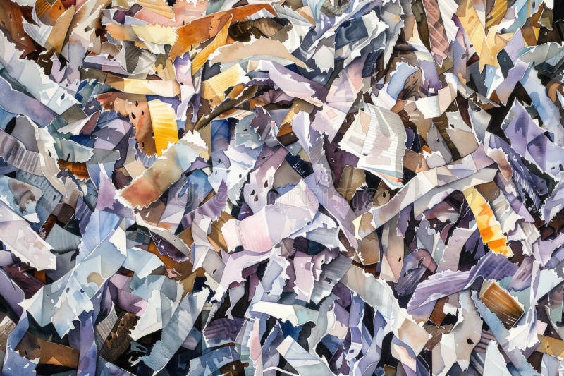 A Pile of Ripped and Torn Paper Lying on a Flat Surface, Possibly ...