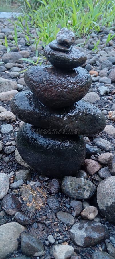 A Pile of River Stones in Tegal, Central Java Stock Photo - Image of ...