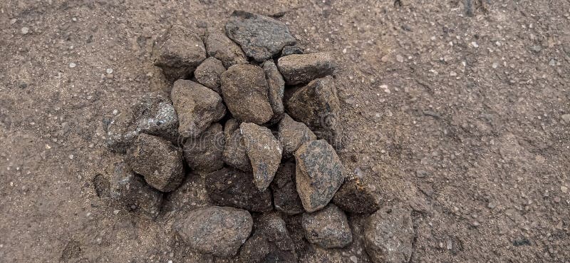 Pile of Rock Fragments on the Ground Stock Image - Image of shale, pile ...