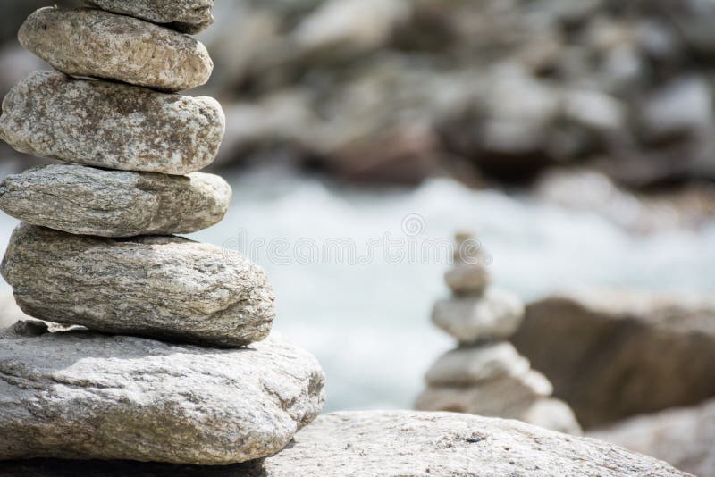 Pile of Rocks on the Bank of the River with a Beige Tone that Transmits ...