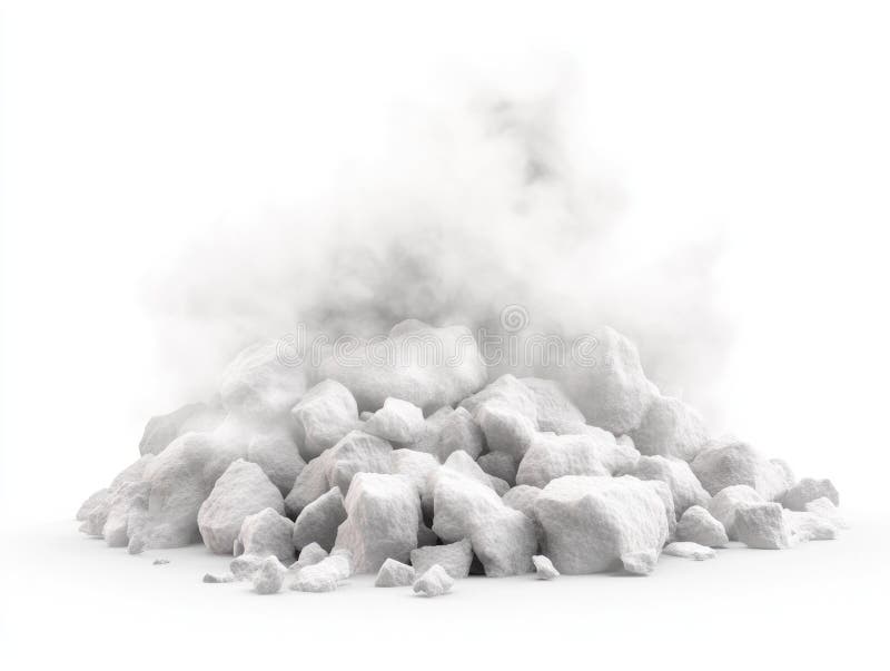 Pile of Rocks with a Cloud of Smoke Rising from it Stock Image - Image ...