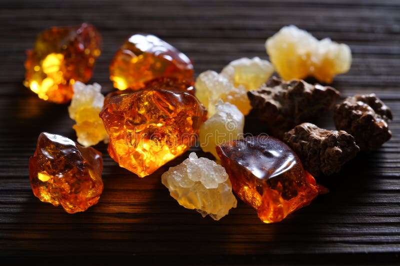 Pile of Rocks and Crystals on a Table Stock Image - Image of orange ...