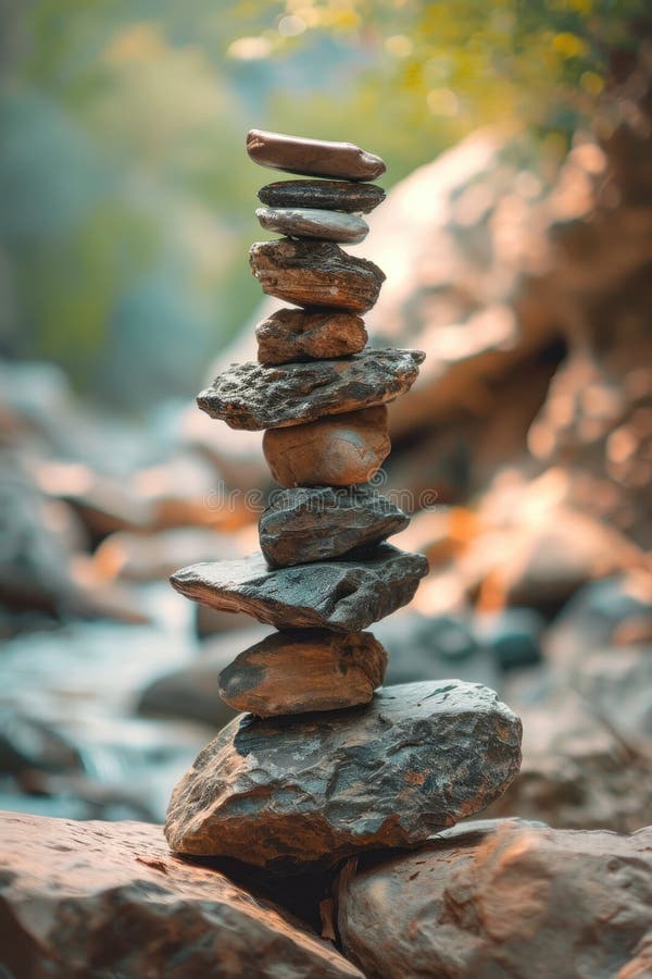 Cluster of Rocks Stacked Neatly Stock Illustration - Illustration of ...