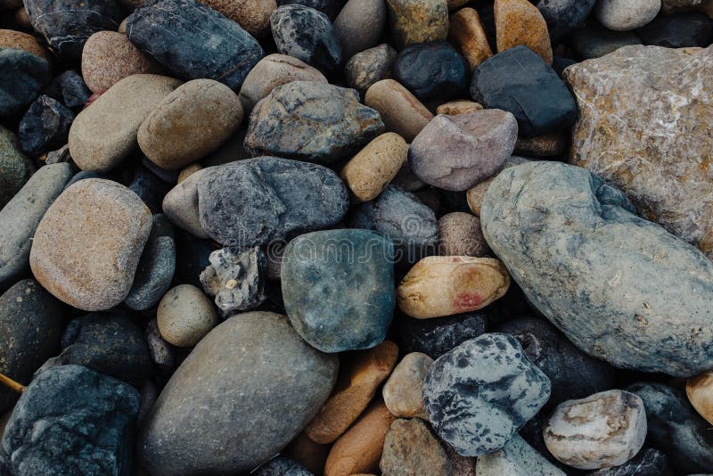 Pile of Rocks with Different Sizes, Colors and Textures Stock Image ...