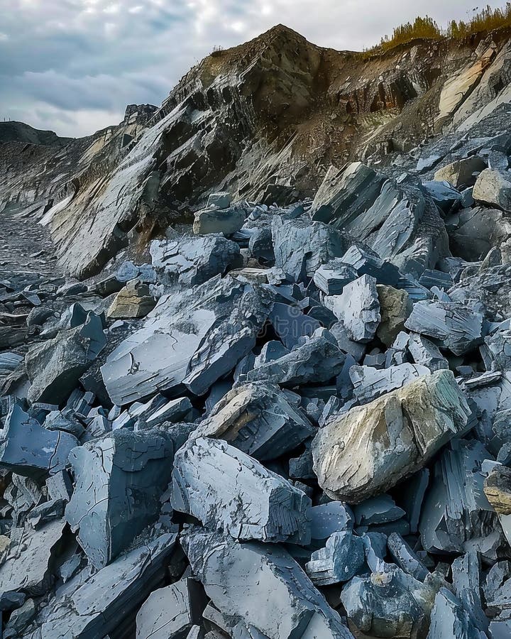 A Pile of Rocks on a Hillside Stock Image - Image of hillside, rubble ...