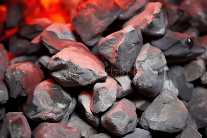 A Pile of Rocks with Red Light Stock Illustration - Illustration of ...