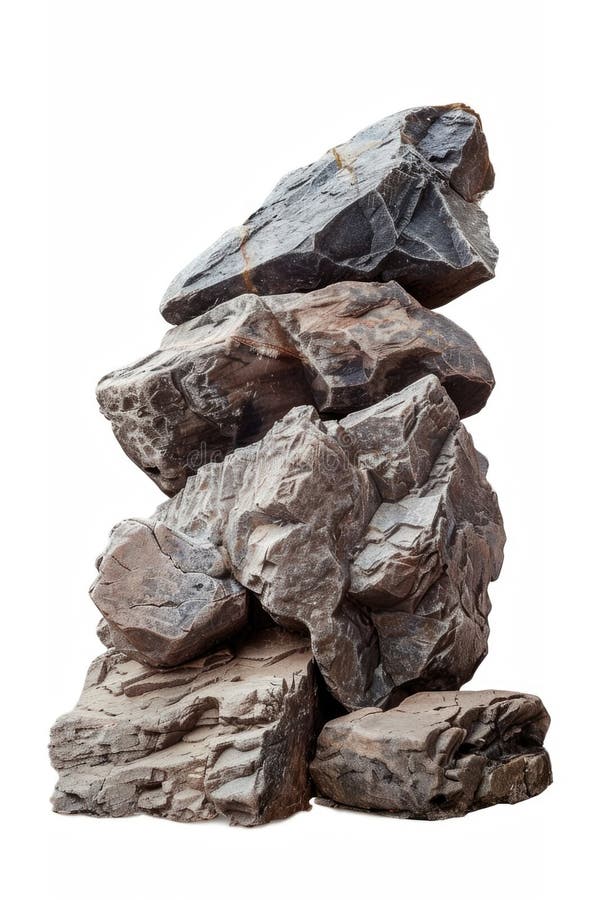 A Pile of Rocks Stacked on Top of Each Other Stock Photo - Image of ...
