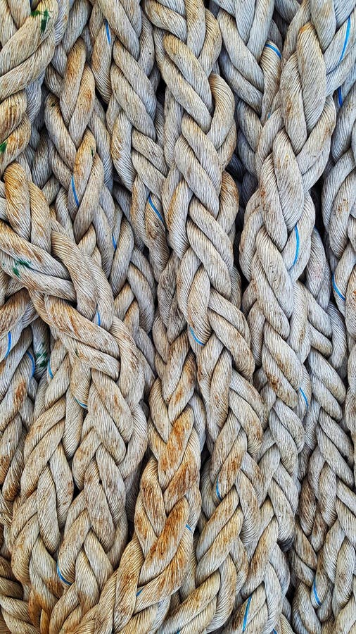 A Pile of Old Ropes on a Jetty in the Tropics Stock Image - Image of ...