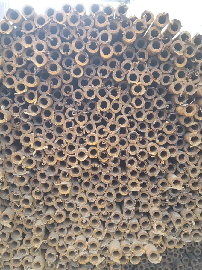 Pile of Round Iron Pipes with Small Sizes Stock Photo - Image of iron ...