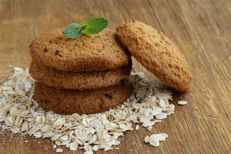 Pile of Round Oatmeal Cookies Stock Photo - Image of homemade, cereal ...