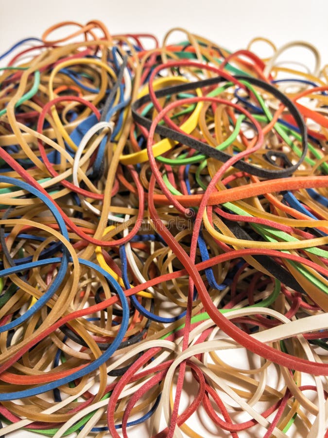 Pile of Rubber Bands with All Sizes Stock Photo - Image of green ...