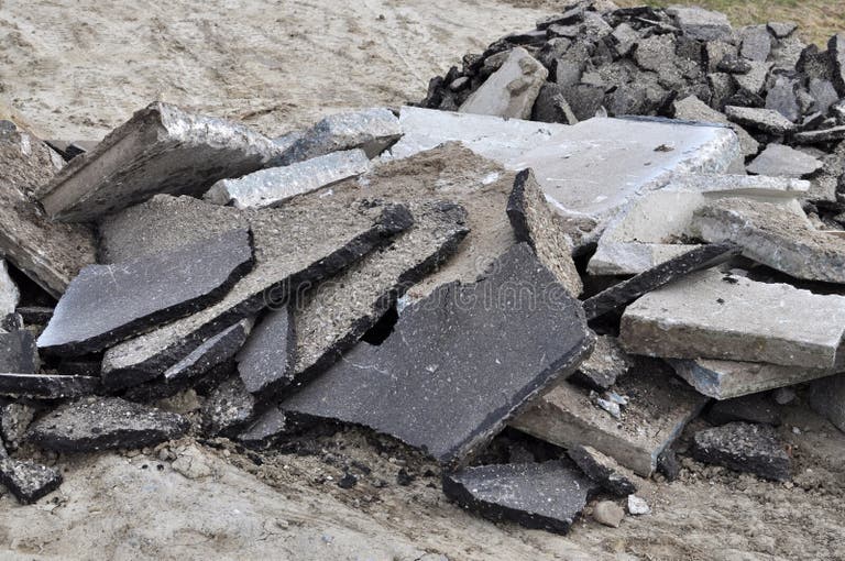 Pile of rubble stock image. Image of asphalt, sand, pile - 13955333